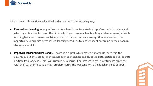 AR for students how can teachers leverage the technology | PPT