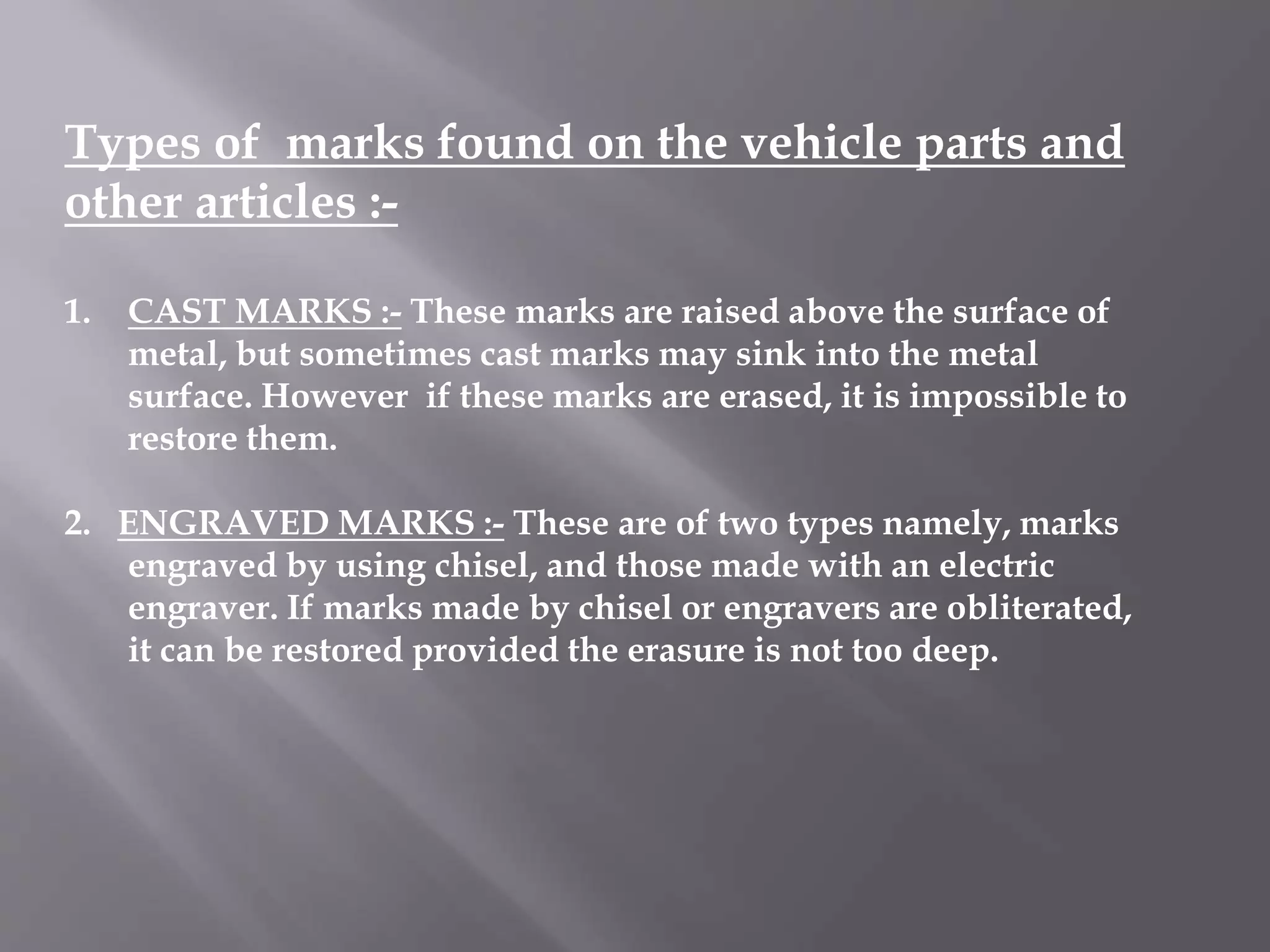 TOOL MARKS | PPTX