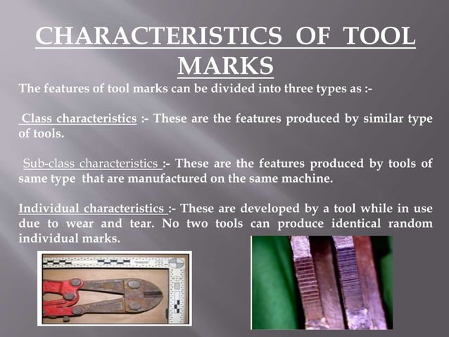 TOOL MARKS | PPTX | Woodworking | Arts and Crafts