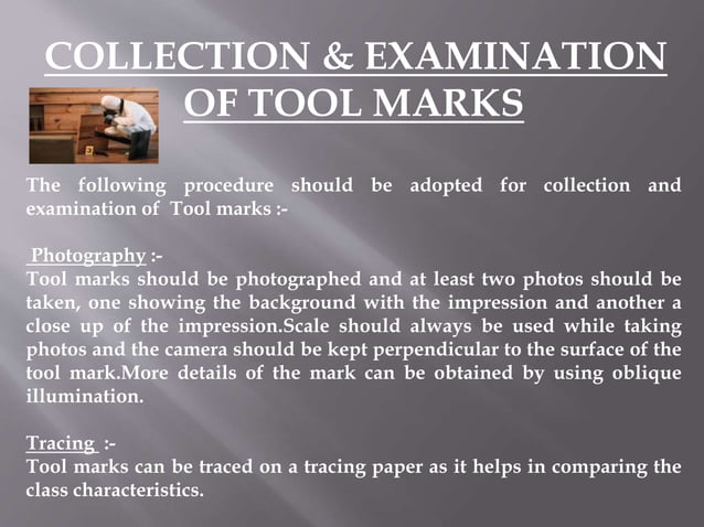 TOOL MARKS | PPTX | Woodworking | Arts and Crafts