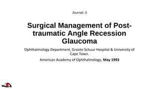 Angle Recession Glaucoma | PPT