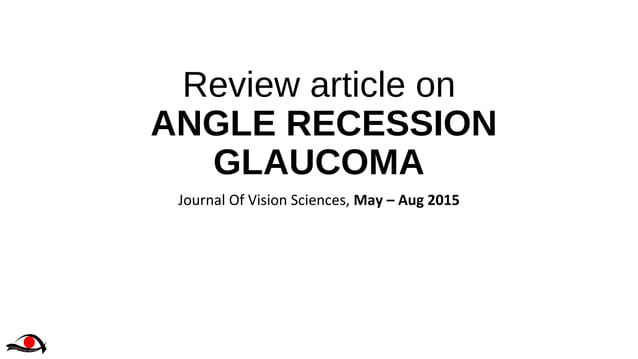 Angle Recession Glaucoma | PPT
