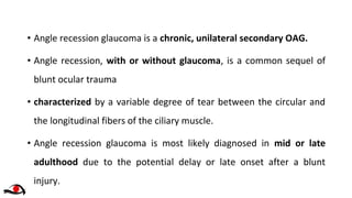 Angle Recession Glaucoma | PPT