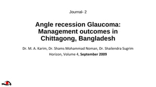 Angle Recession Glaucoma | PPT