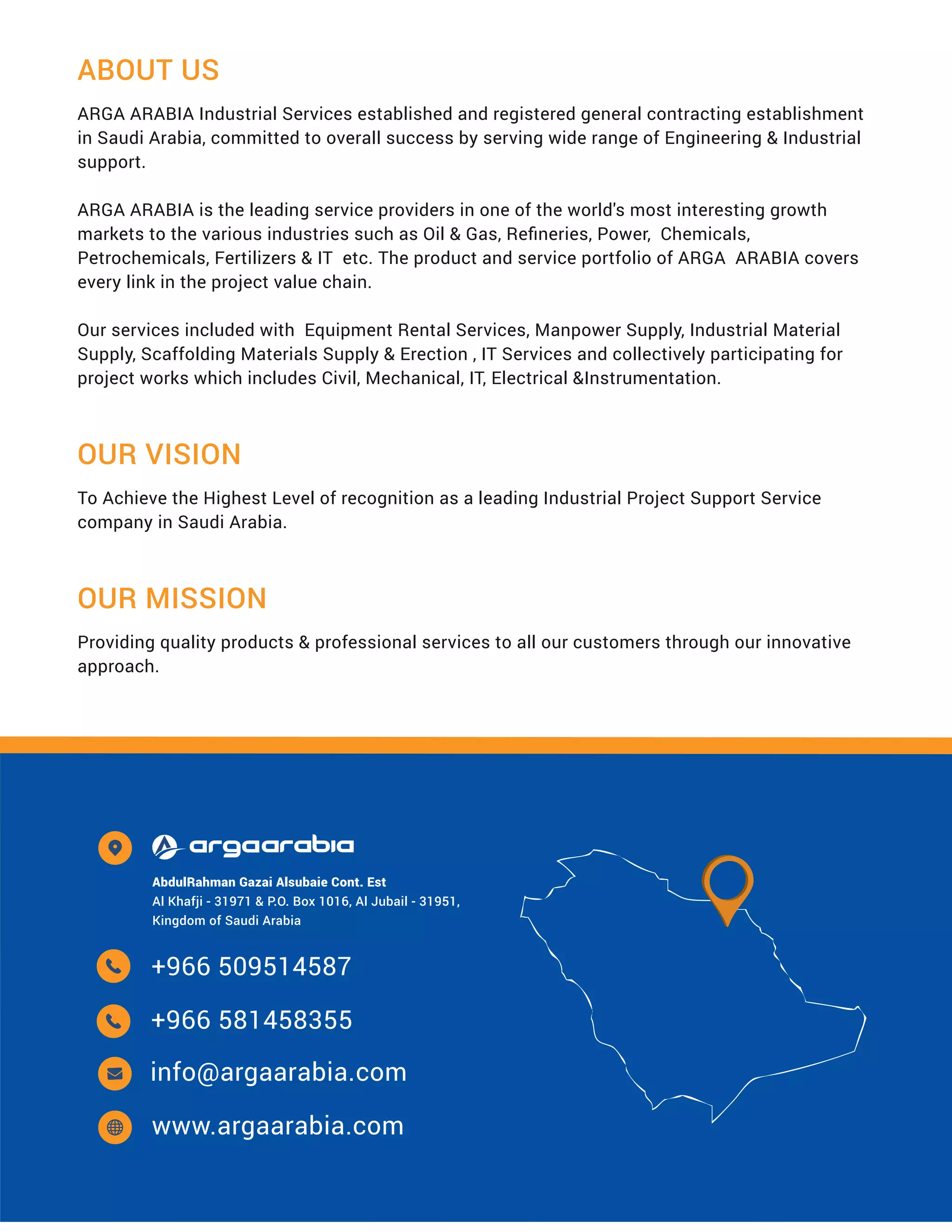 ARGA Arabia Brochure | PDF