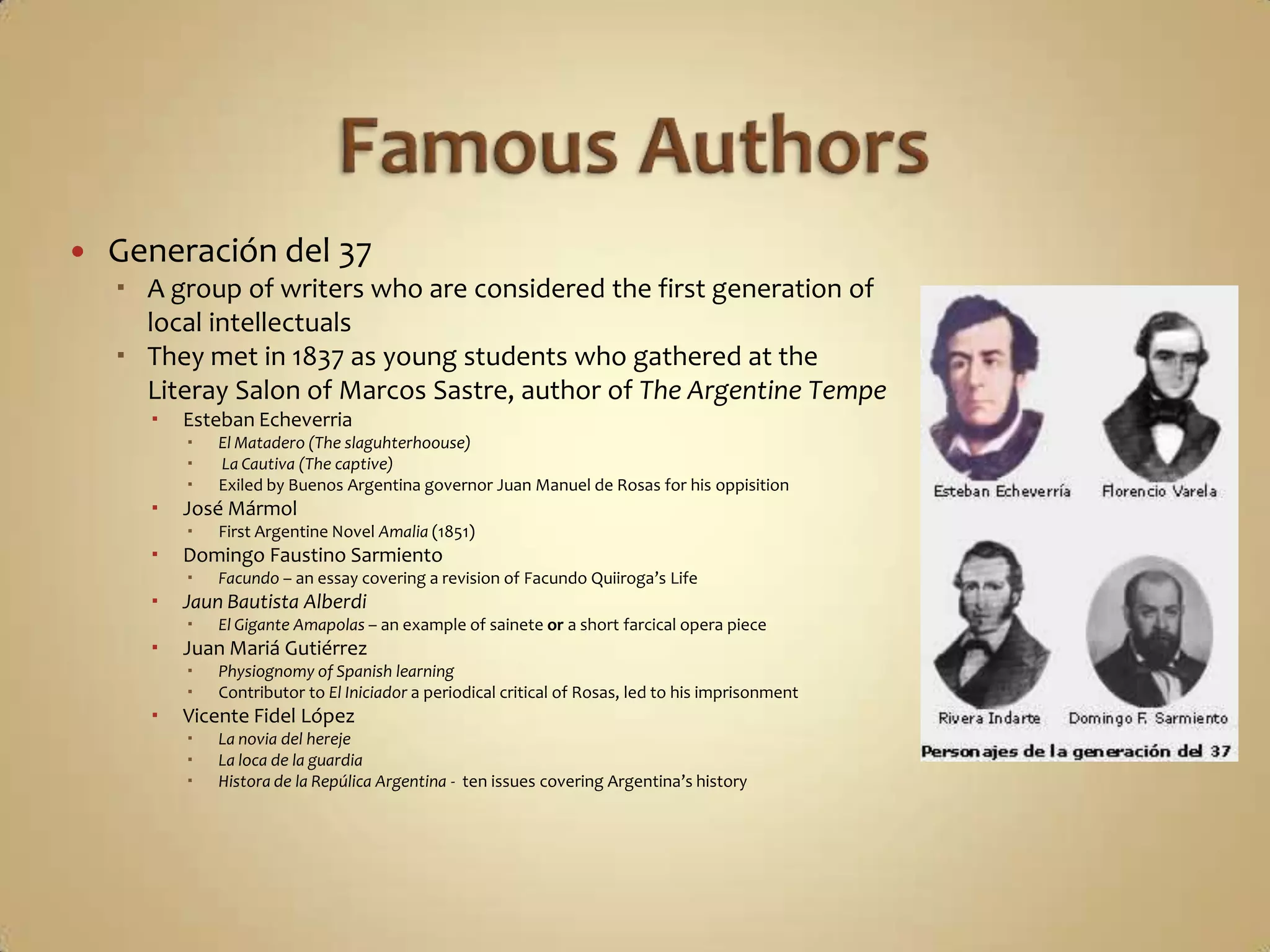 Argentina Literature by Whitesell | PPTX