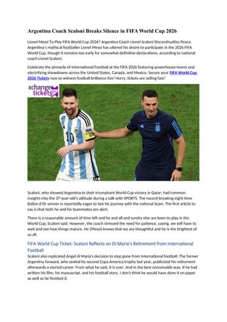 Argentina Coach Scaloni Breaks Silence in FIFA World Cup 2026.docx