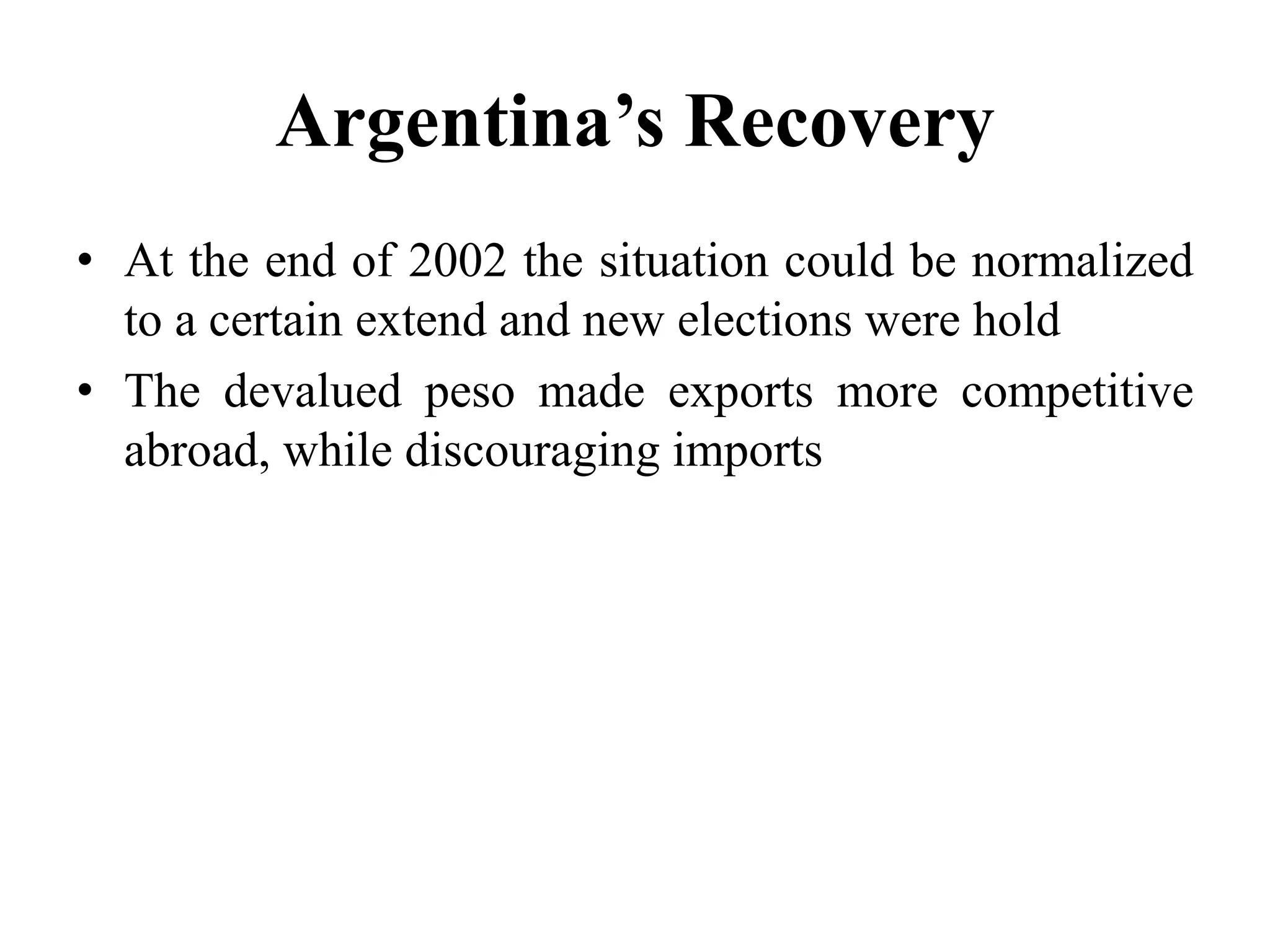 Argentina crisis 1999 2001 | PPTX