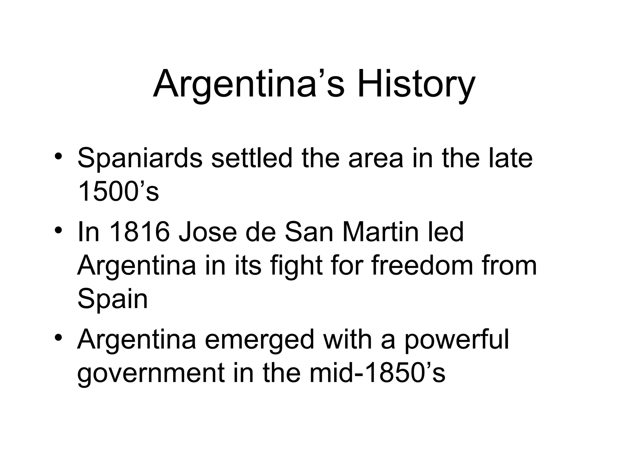 Argentina Facts | PPT