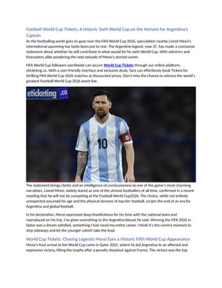 Argentina FIFA World Cup Messi’s Future with Argentina World Cup 2026 Decision Confirmed.docx