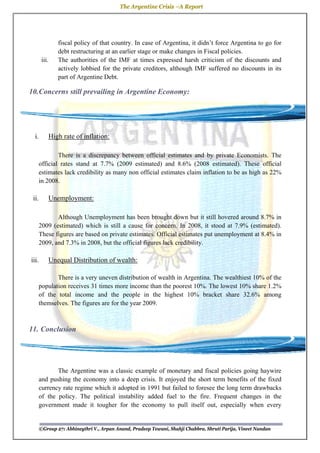 Argentina Financial Crisis 1999-2002 | PDF