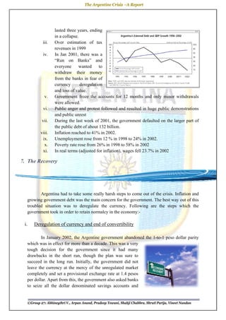 Argentina Financial Crisis 1999-2002 | PDF