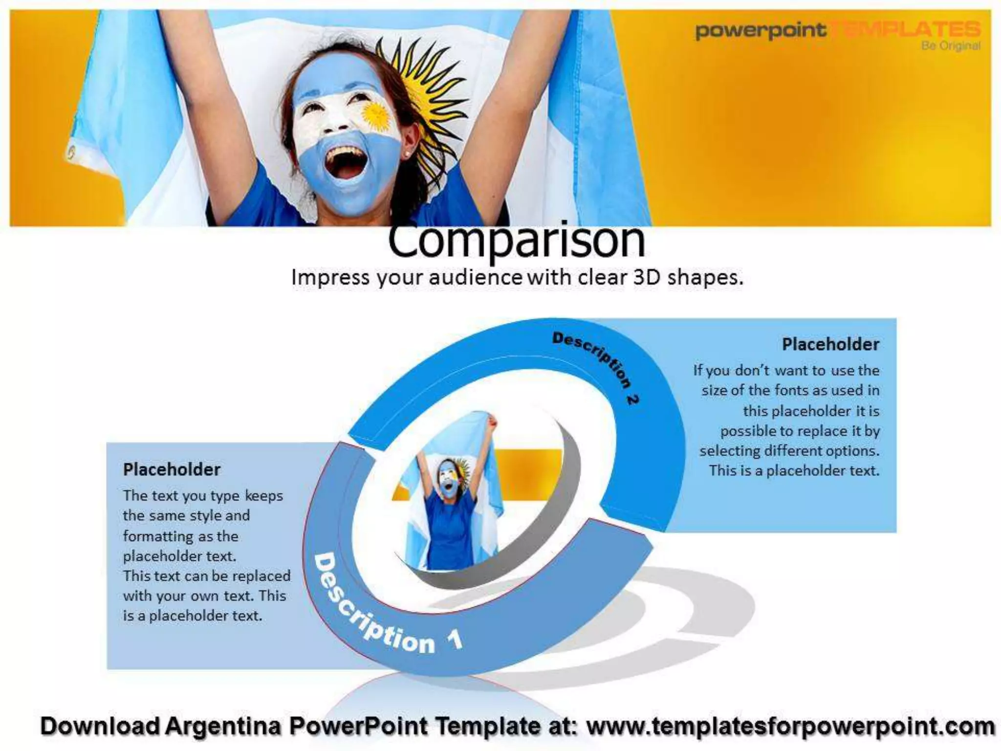 Argentina PowerPoint Template - www.templatesforpowerpoint.com