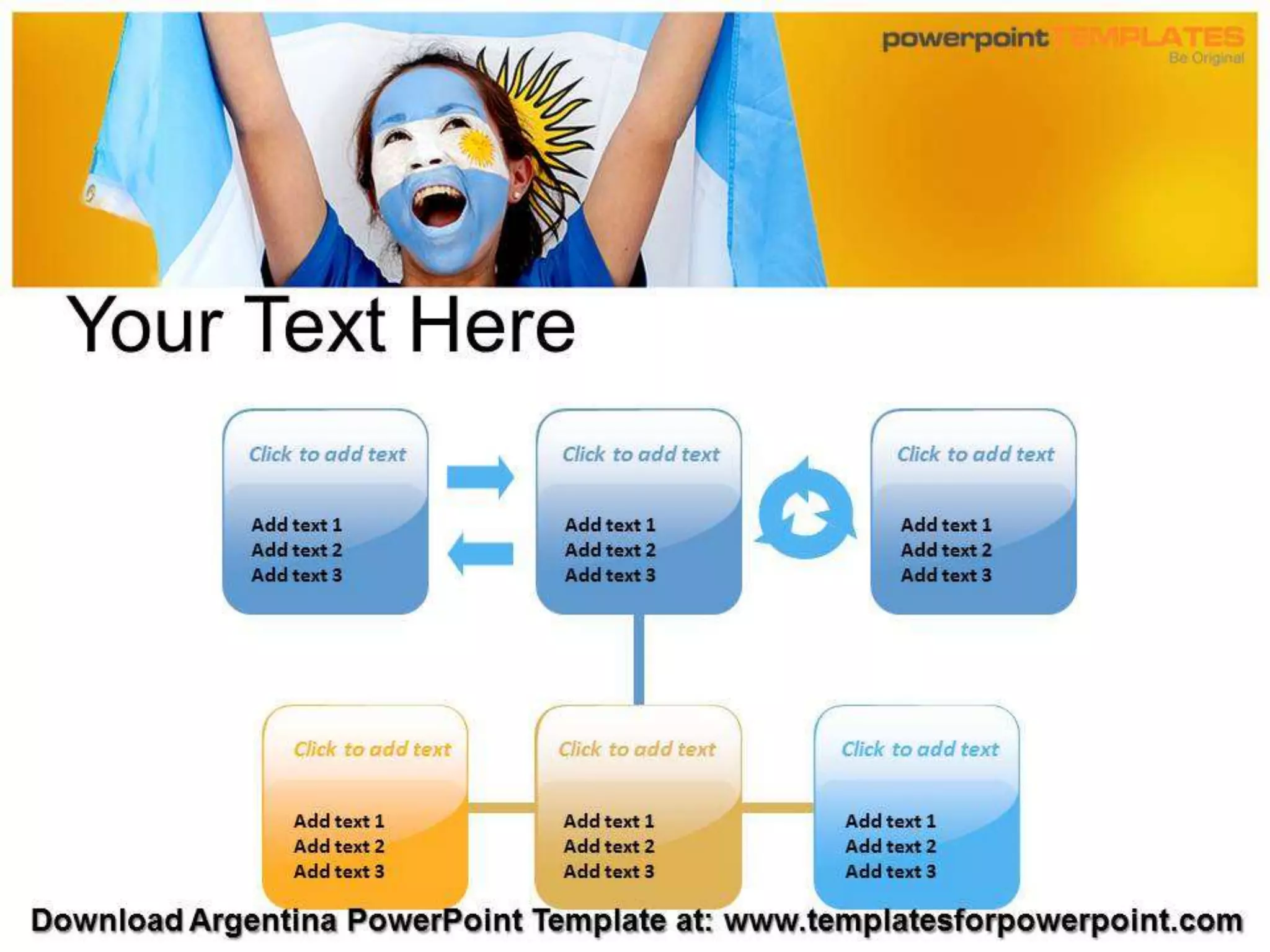 Argentina PowerPoint Template - www.templatesforpowerpoint.com