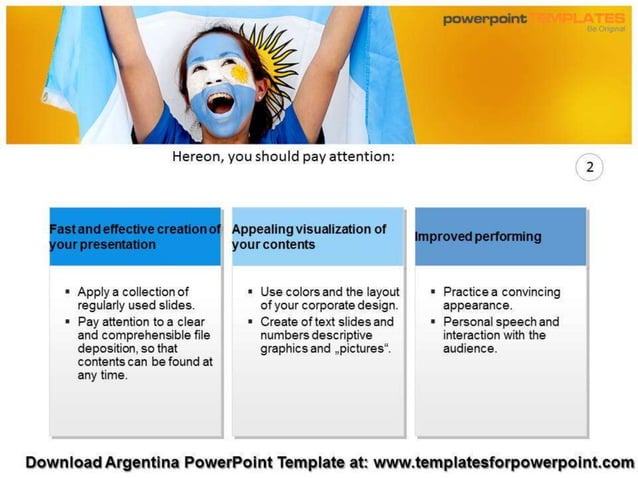 Argentina PowerPoint Template - www.templatesforpowerpoint.com