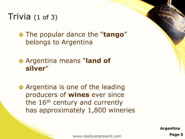 Argentina Country PowerPoint Presentation Content | PPT