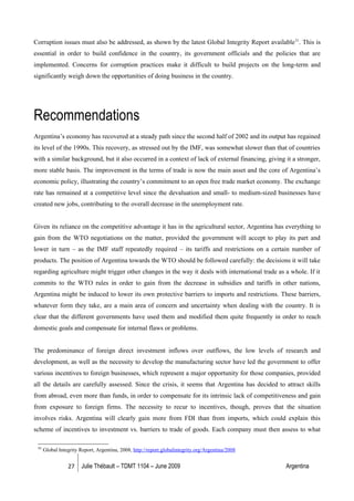 Country report Argentina | PDF