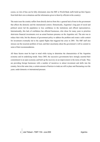 Country report Argentina | PDF