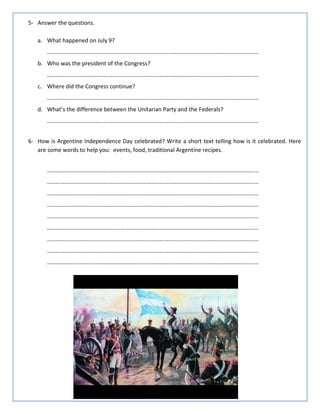 Argentine independence-day-activities- | PDF