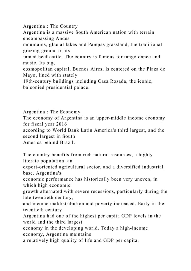 Argentine Economic Crisis 1998-2002 Abstract .docx | Currencies | Economy