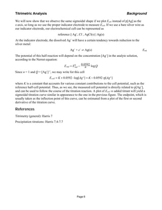 Argentometric titration | PDF