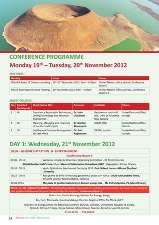 Geothermal: Solution to Africa’s Energy Needs 21-23 November 2012, UN ...