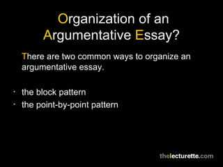 Argumentative Essays | PPT