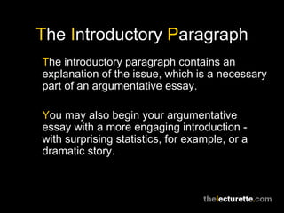 Argumentative Essays | PPT