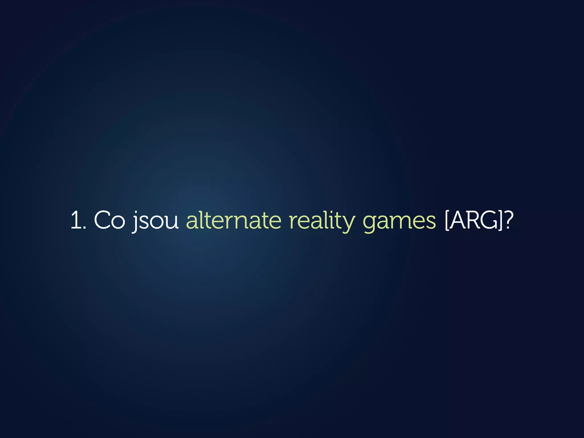 Introduction to alternate reality games | PPT