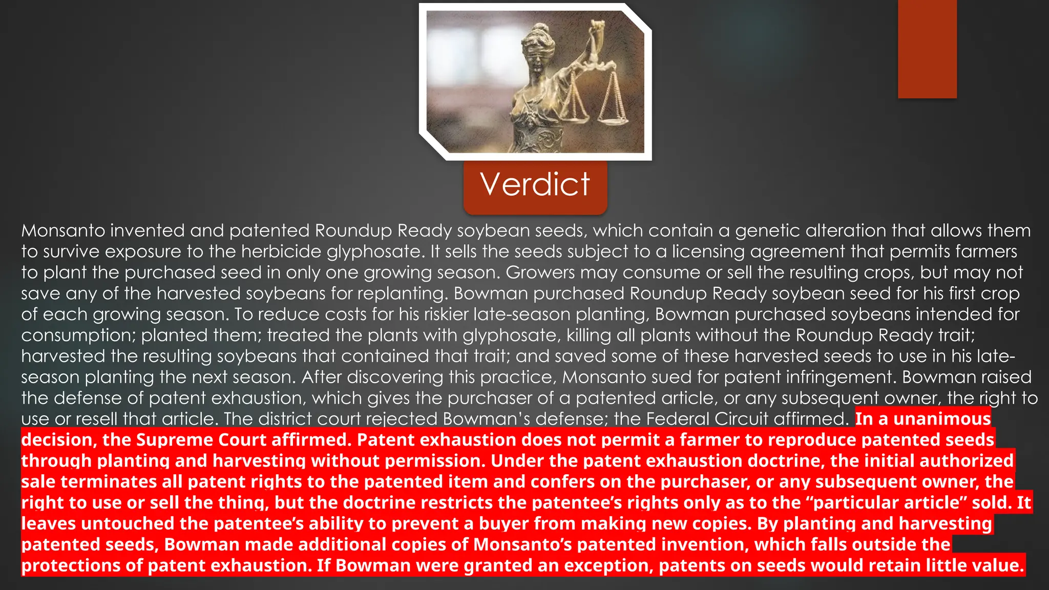 Bowman vs. Monsanto Case – Landmark Judgment, Patent Rights, and Impact ...