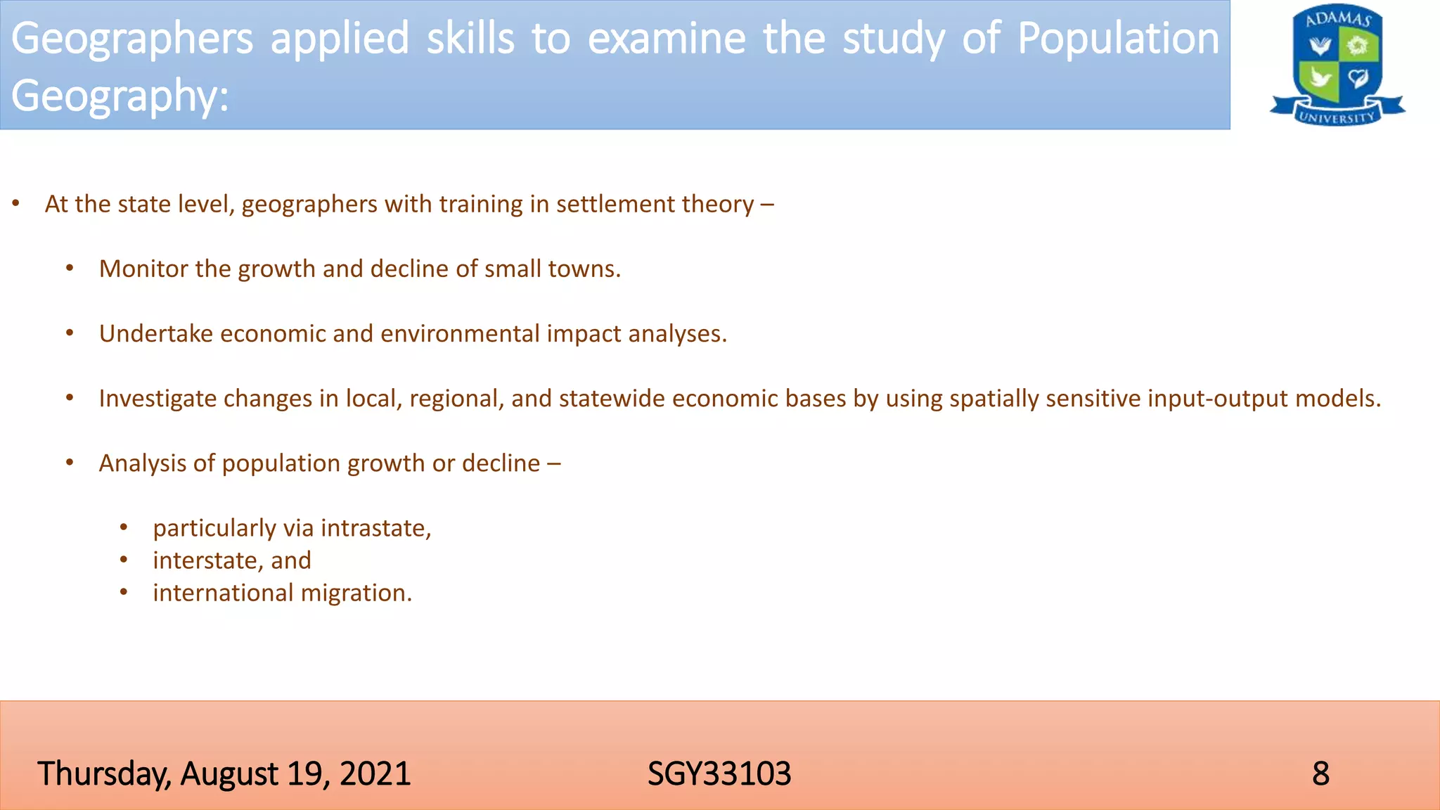 POPULATION GEOGRAPHY vs. DEMOGRAPHY | PPSX