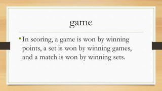 terminology/sports lingo | PPTX