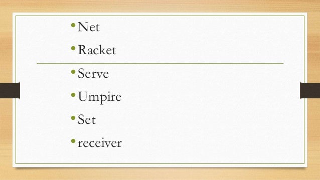 terminology/sports lingo