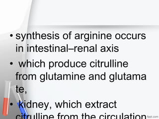 Arginine metabolism by aslam matania | PPT
