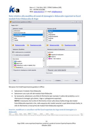 Argo CCMS: come esportare e importare contenuti usando le funzioni ...