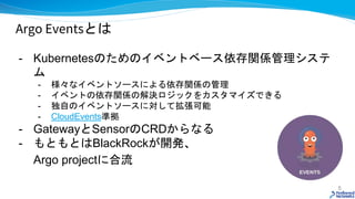 Reactive Workflow Argo Eventsの紹介 | PPT