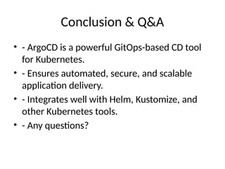 ArgoCD_Presentation overview and git ops | PPTX