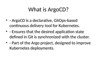 ArgoCD_Presentation overview and git ops | PPTX