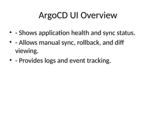 ArgoCD_Presentation overview and git ops | PPTX