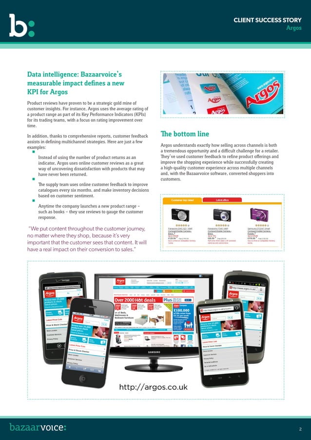 Bazaarvoice Client Success Story - Argos | PDF | Retail Industry | Industries