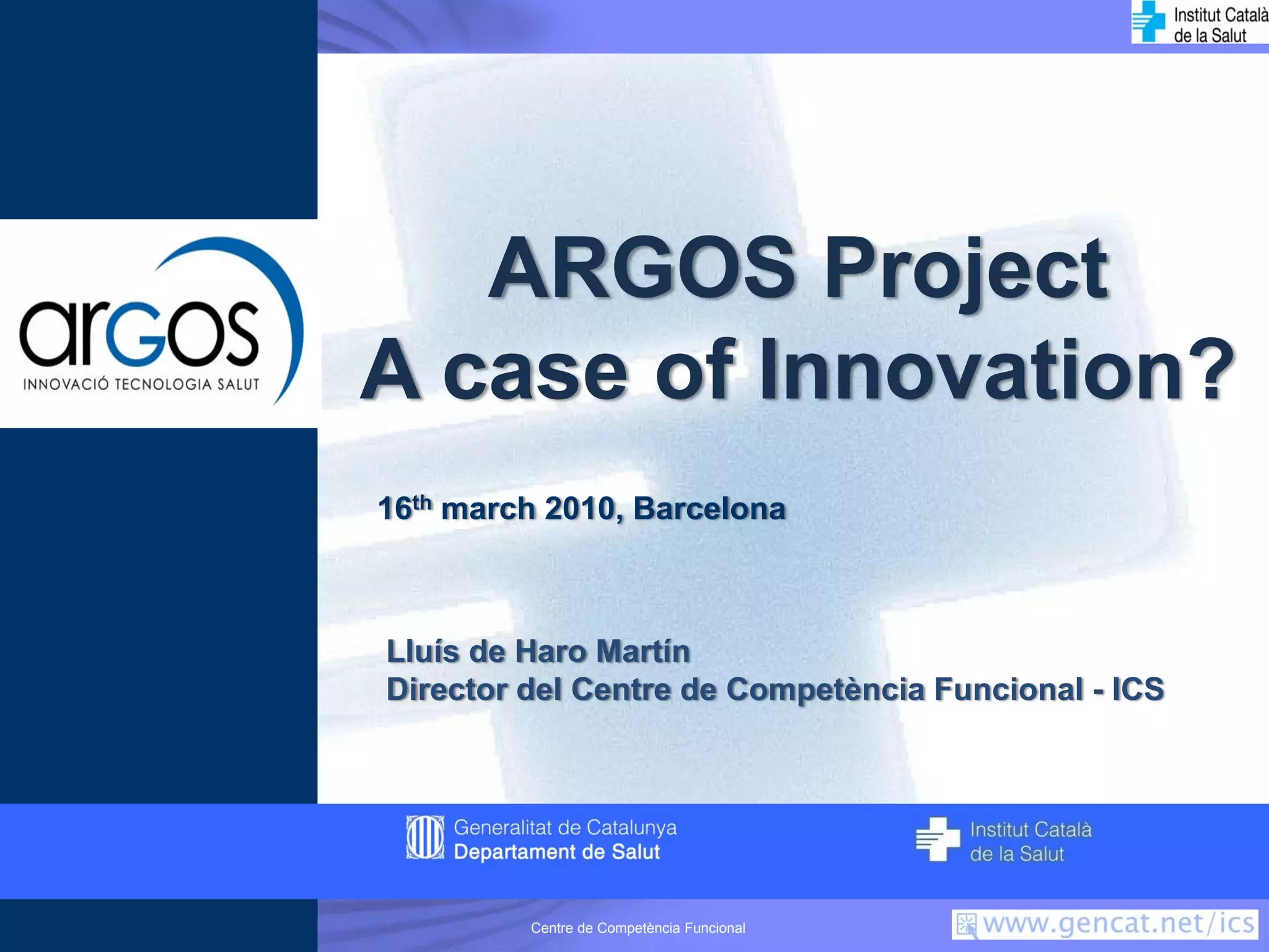 Argos Project in eHealth 2010 | PDF