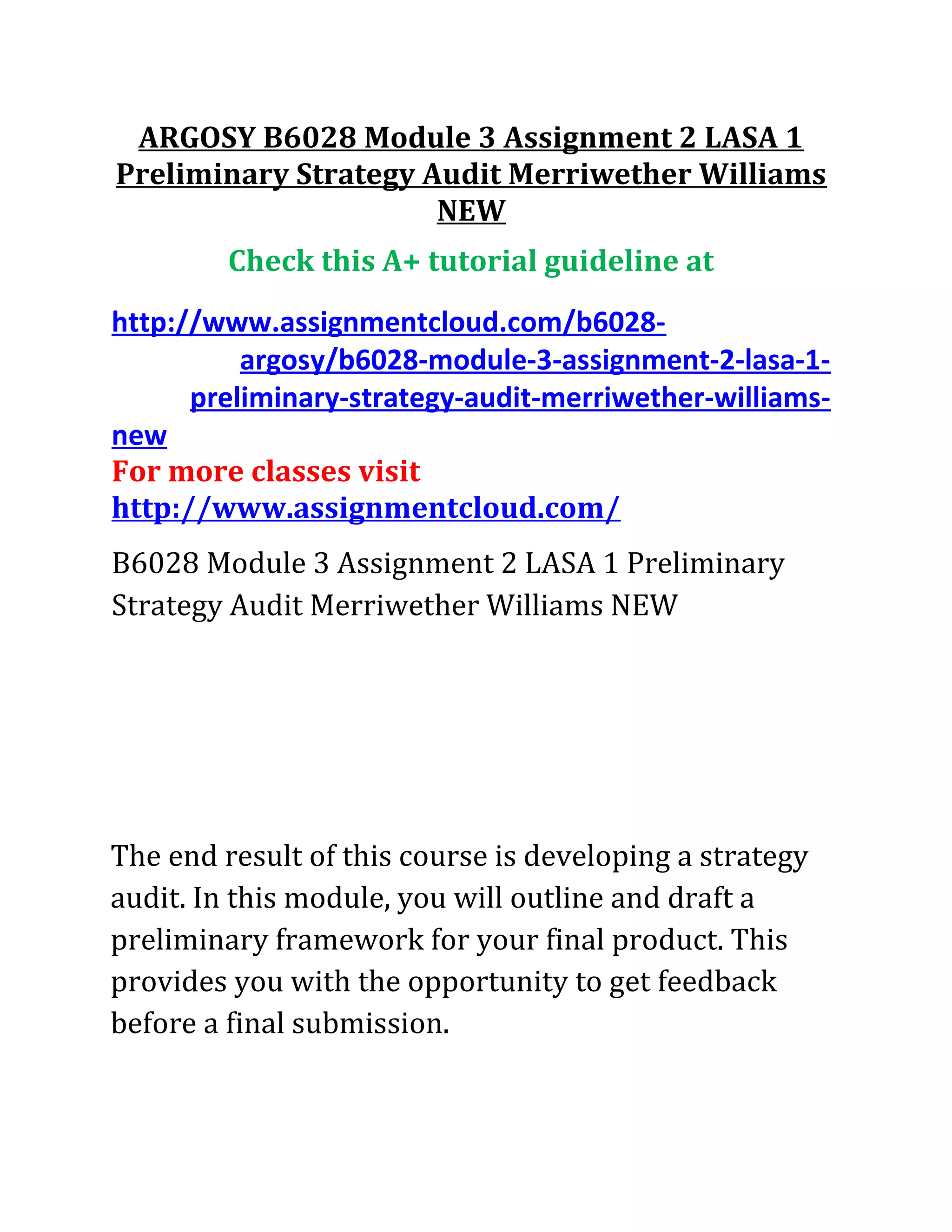 Argosy b6028-module-2-assignment-2-external-environmental-scan-target-new | PDF