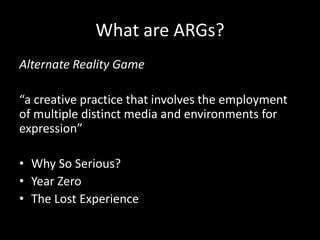 ARG slideshow | PPTX