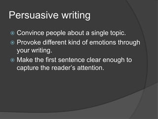 Fact and opinion persuasive writing | PPT