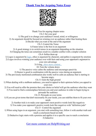 Arguing Essay | PDF