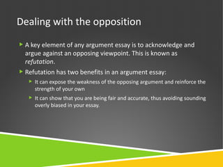 Argument Essays | PPT