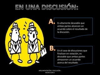 Argumentación y discusión | PPTX
