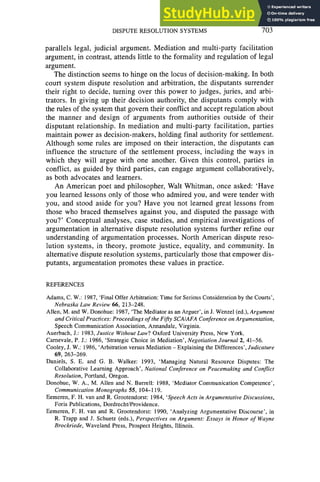 Argument And Alternative Dispute Resolution Systems | PDF | Law