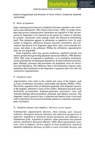 Argument And Alternative Dispute Resolution Systems | PDF