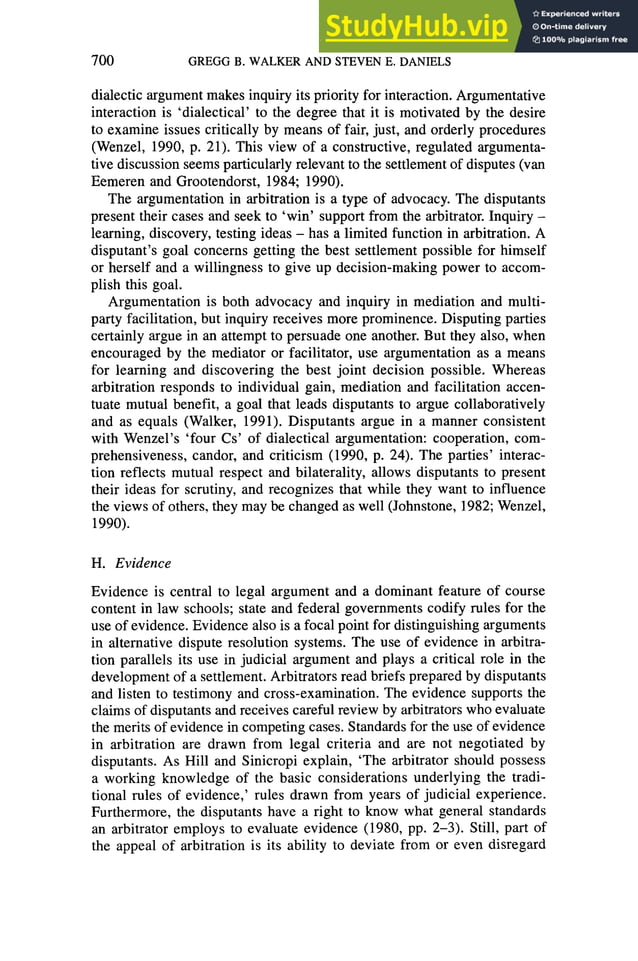 Argument And Alternative Dispute Resolution Systems | PDF